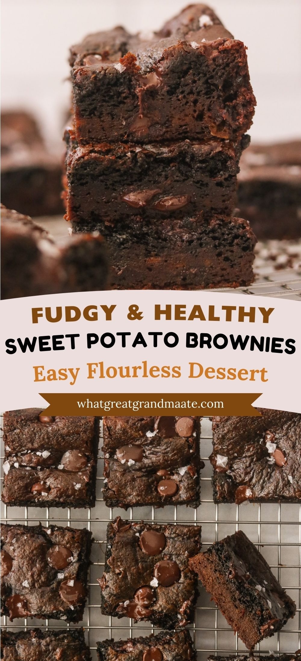 Sweet Potato Brownies (Rich, Fudgy & Flourless) | What Great Grandma Ate